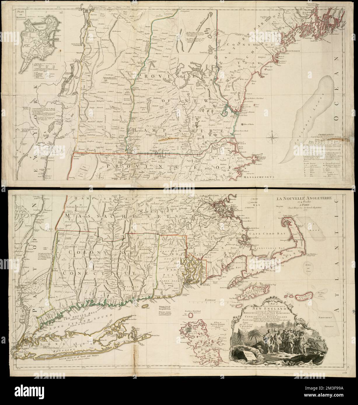 A map of the most inhabited part of New England containing the ...