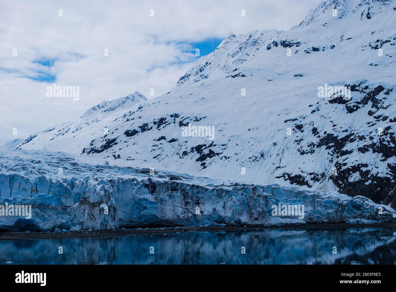 Glacier and mountain scene in Alaska Stock Photo - Alamy