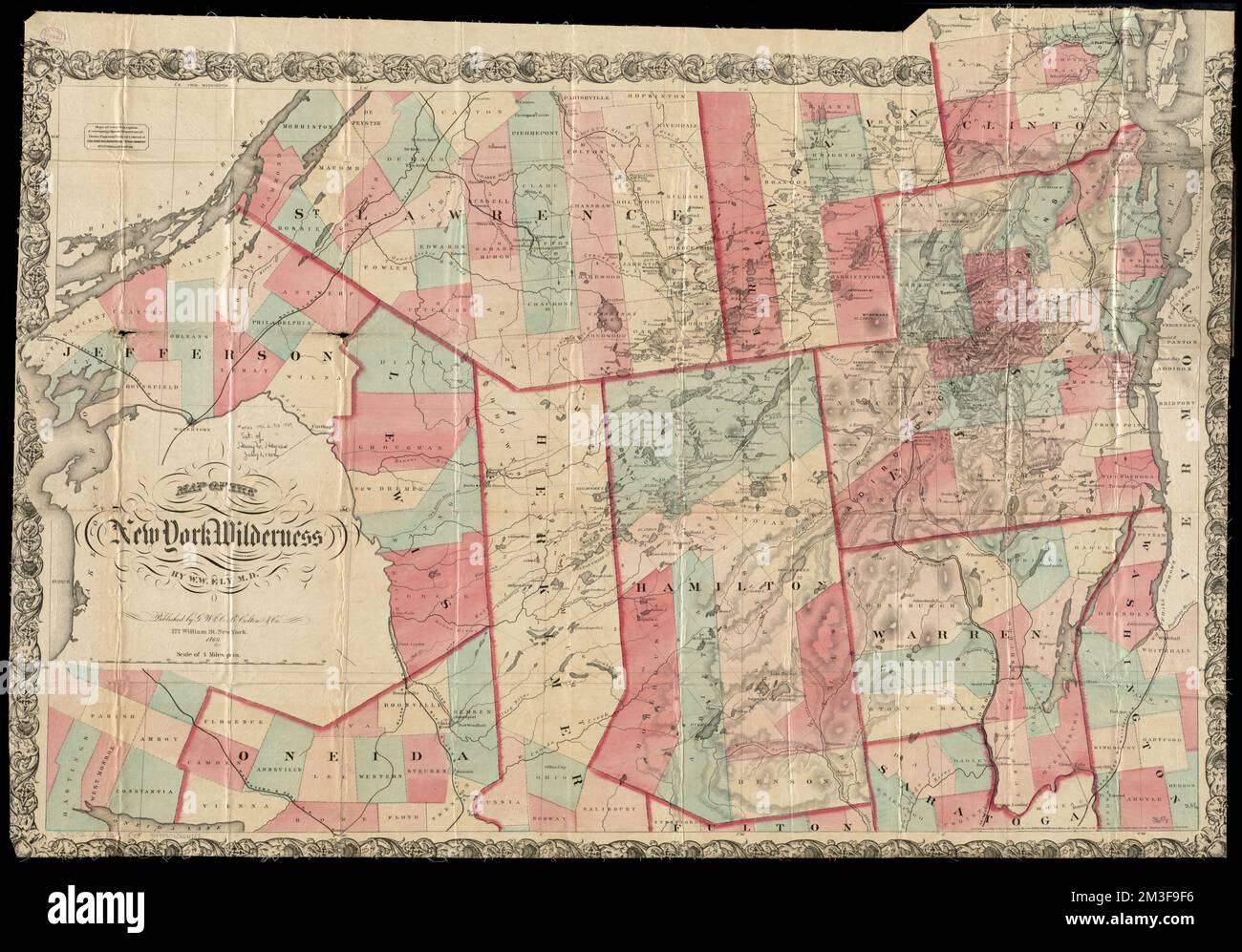 Map of the New York wilderness , Adirondack Mountains N.Y., Maps Norman ...