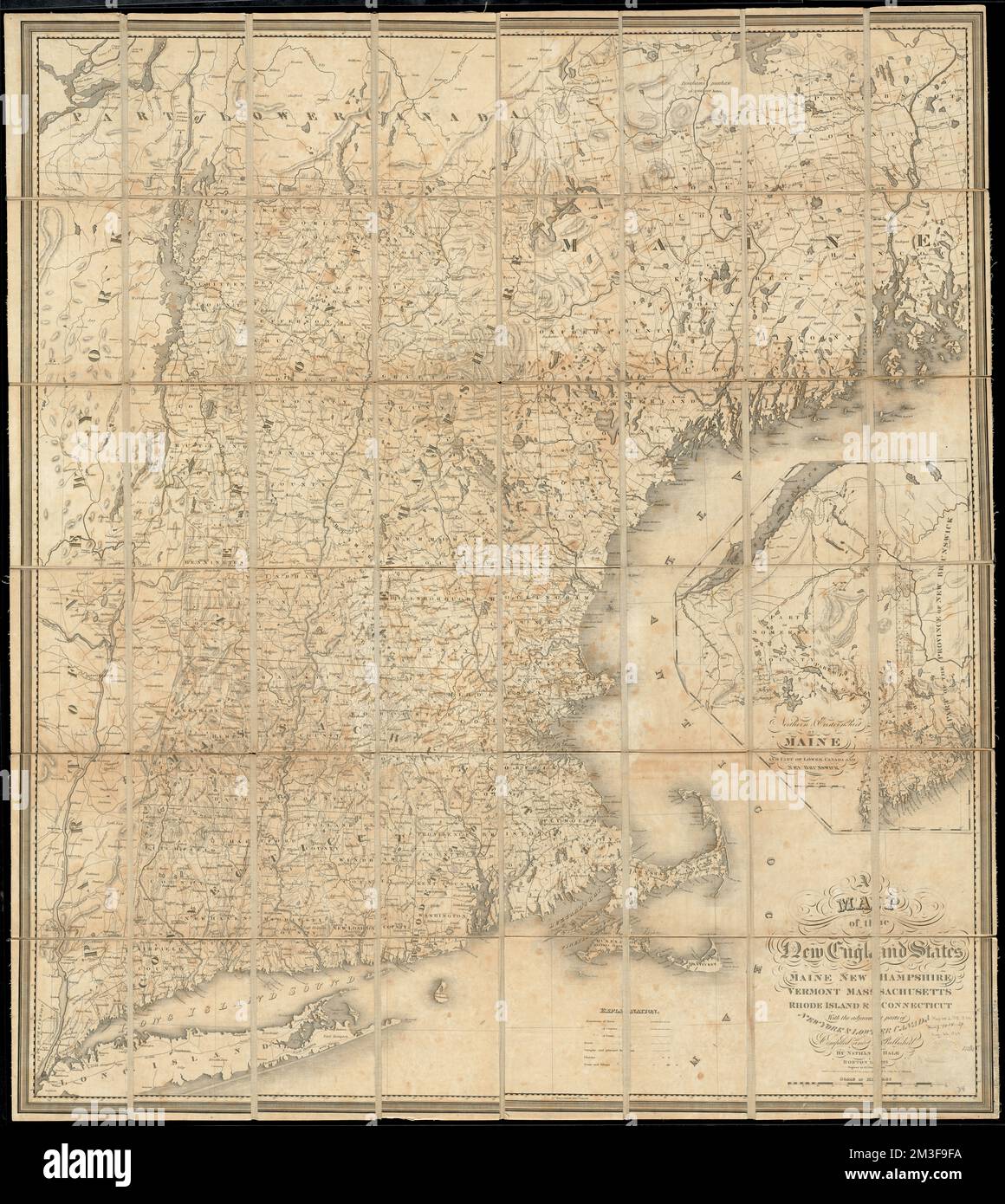 A map of the New England states : Maine, New Hampshire, Vermont ...