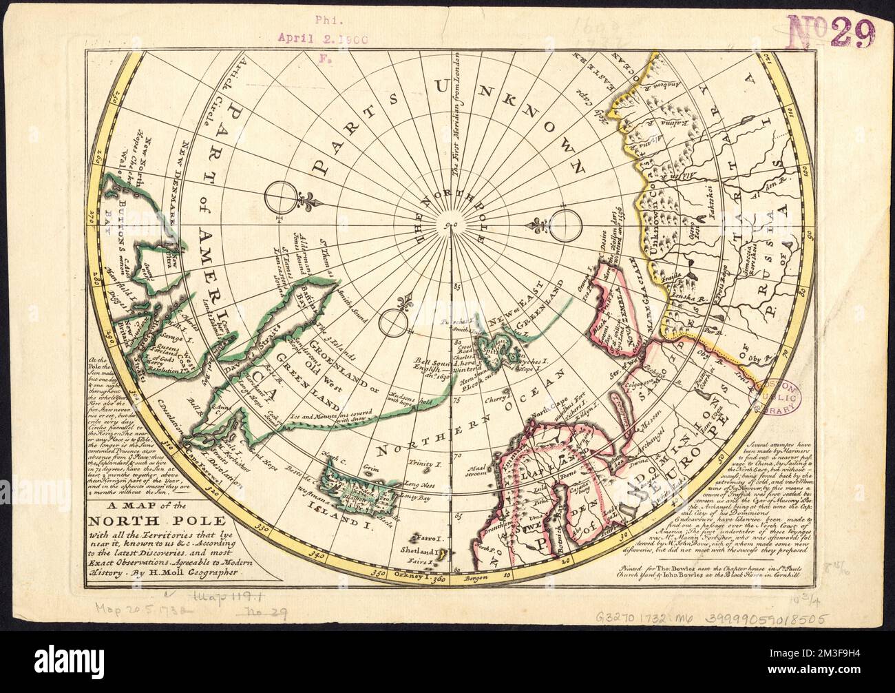 A map of the North Pole with all the territories that lye near it ...