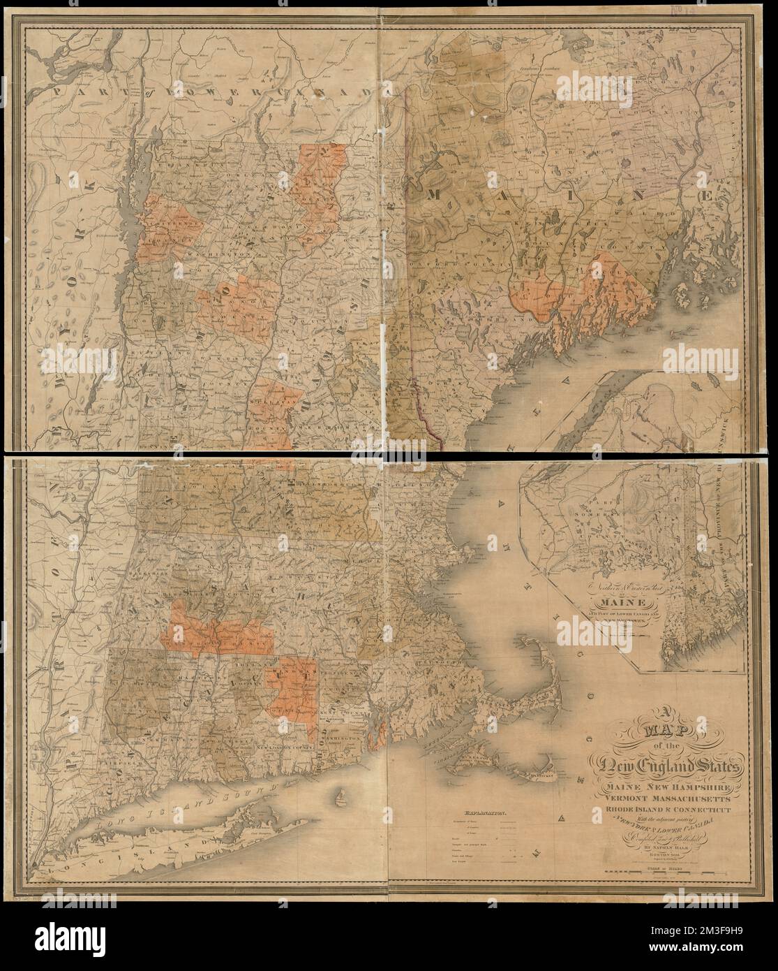 A map of the New England states : Maine, New Hampshire, Vermont ...