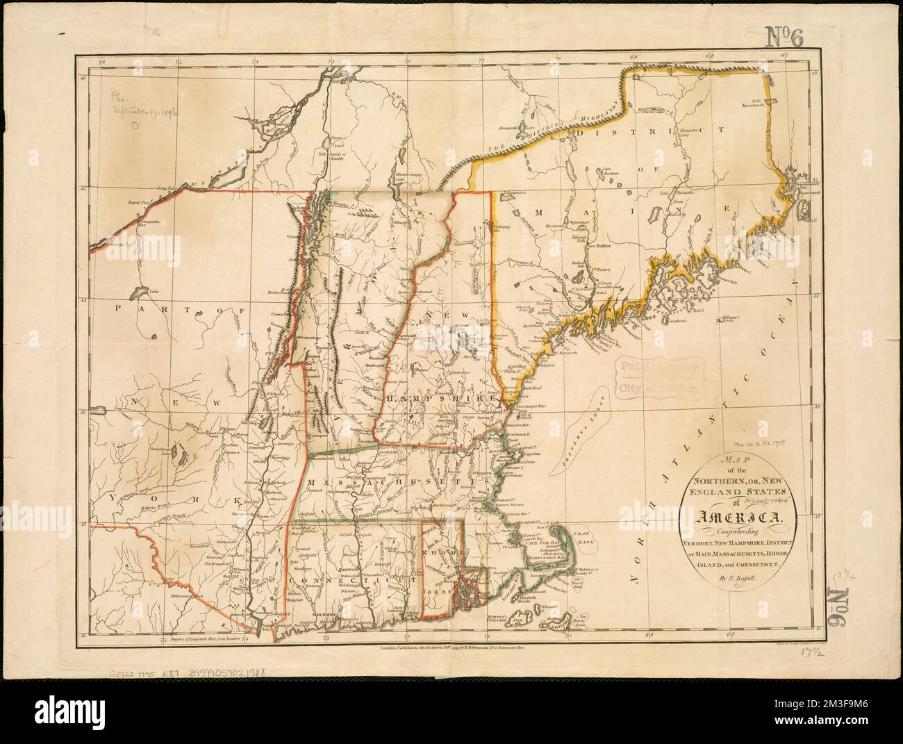 Map of the northern, or, New England states of America, comprehending ...