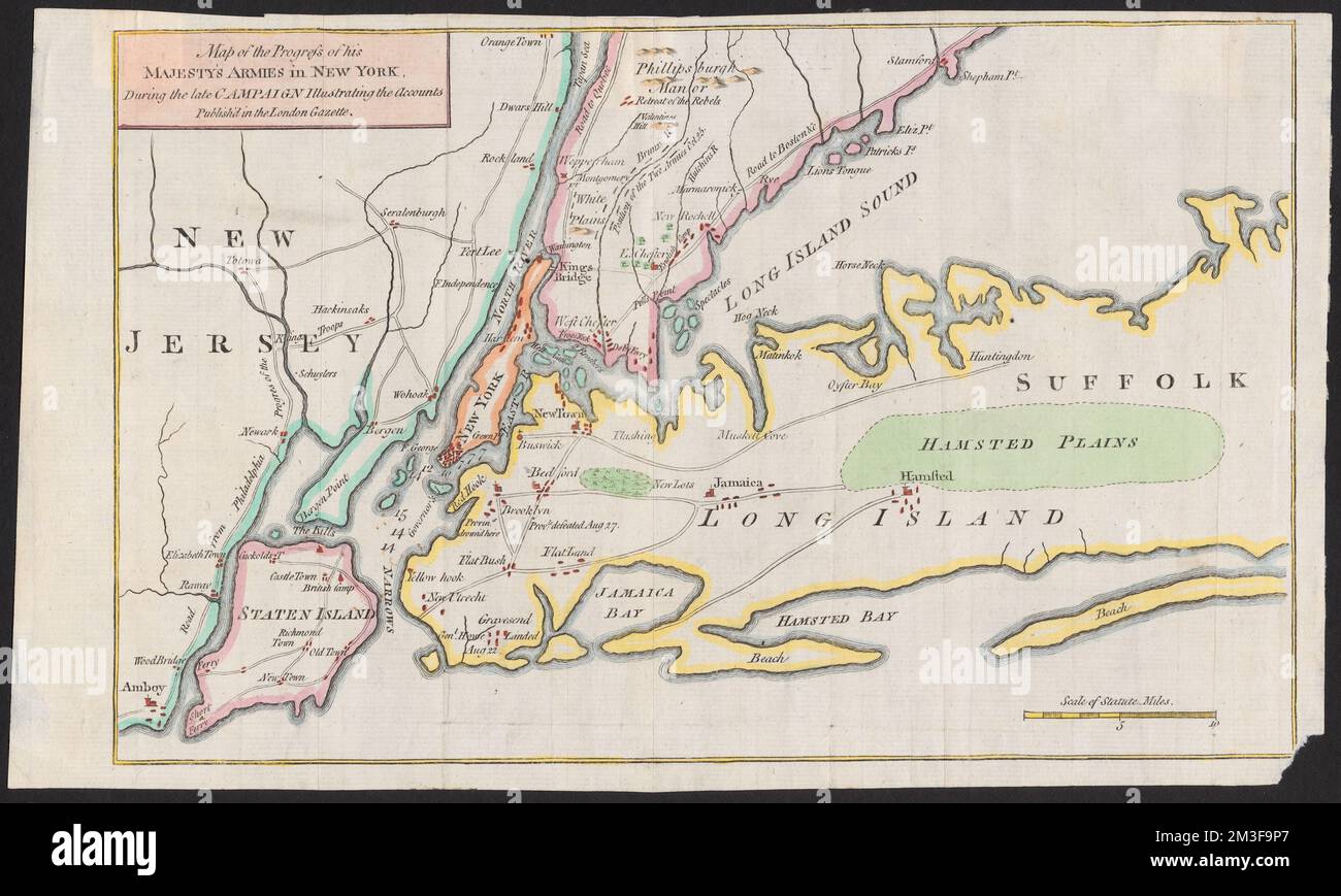 Map of the progress of his majesty's armies in New York during the late ...