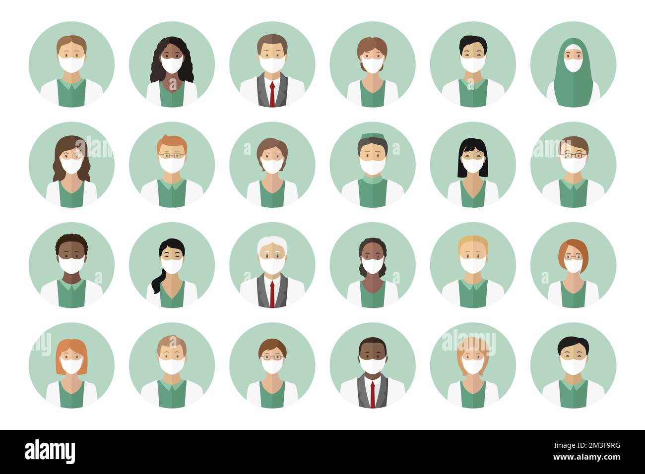 Set of doctor avatars. Vector illustration Stock Vector Image & Art - Alamy