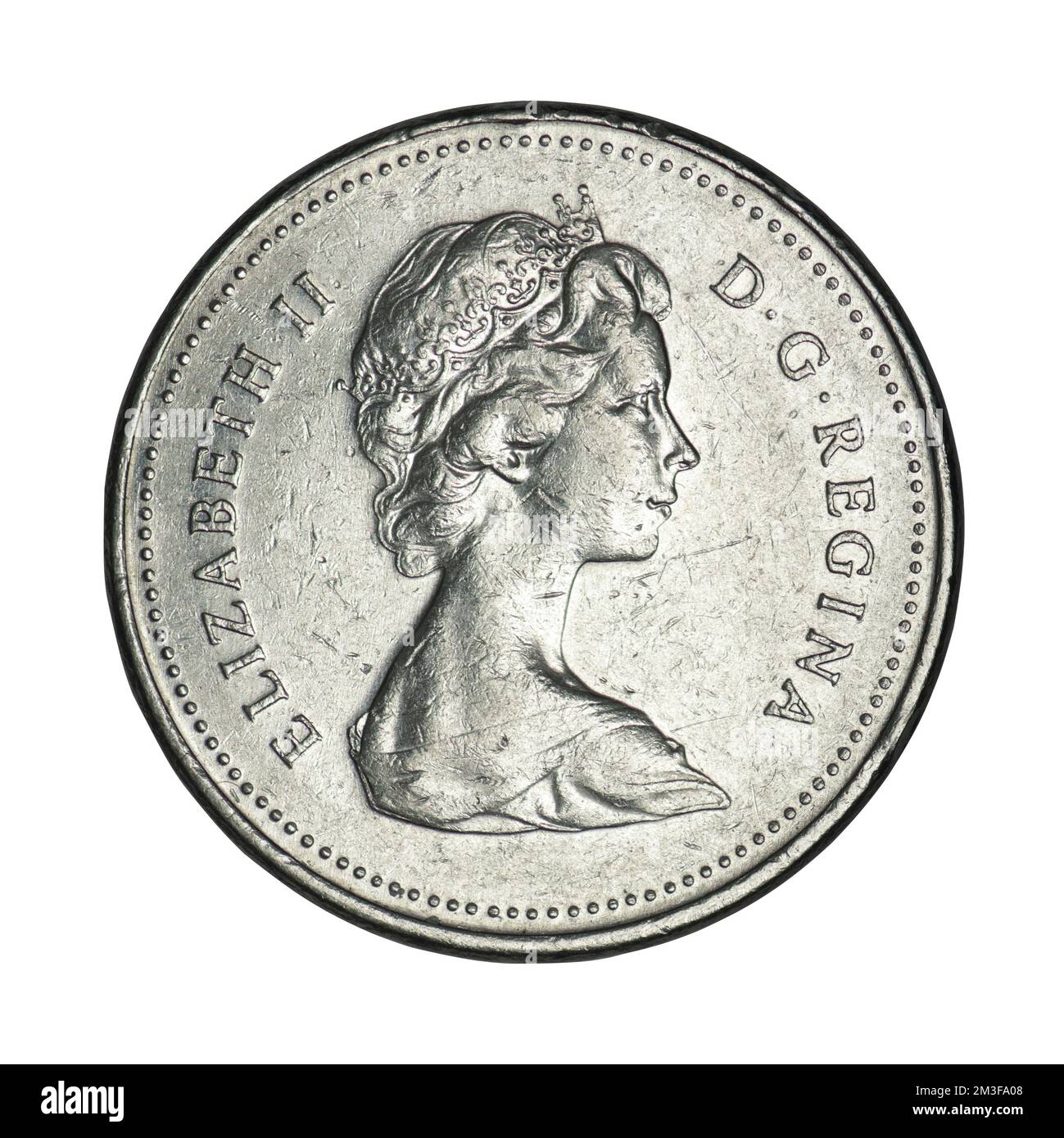 Canada 5 Cents, 1979-1981 on white Stock Photo - Alamy