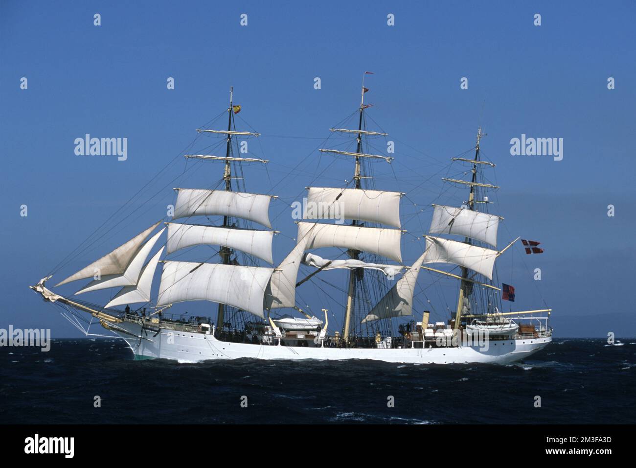 Danish tall ship Danmark, La Coruna, 2006 Stock Photo - Alamy
