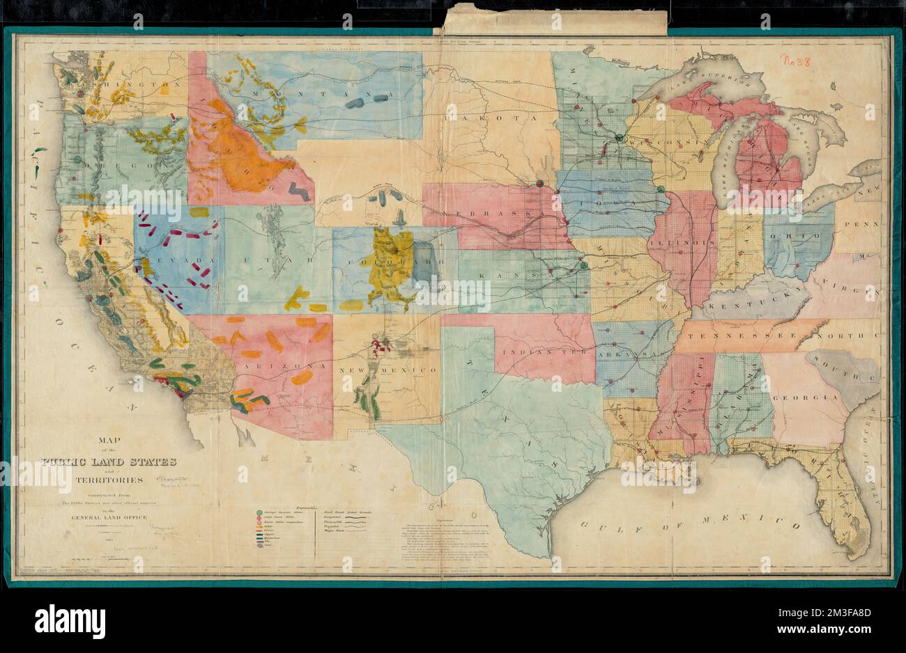Map of the public land states and territories : constructed from the ...
