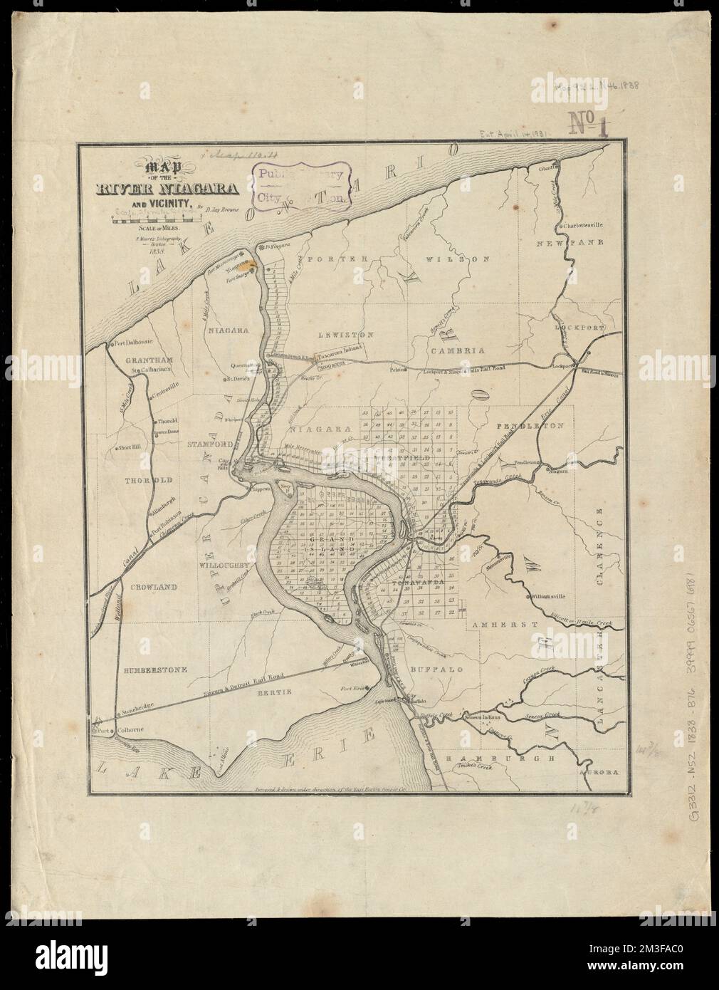 Map of the River Niagara and vicinity , Indians of North America ...
