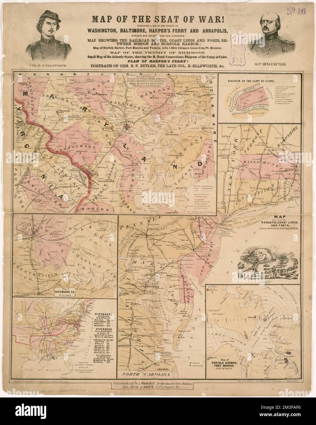 Map of the seat of war : containing a map of the vicinity of Washington ...