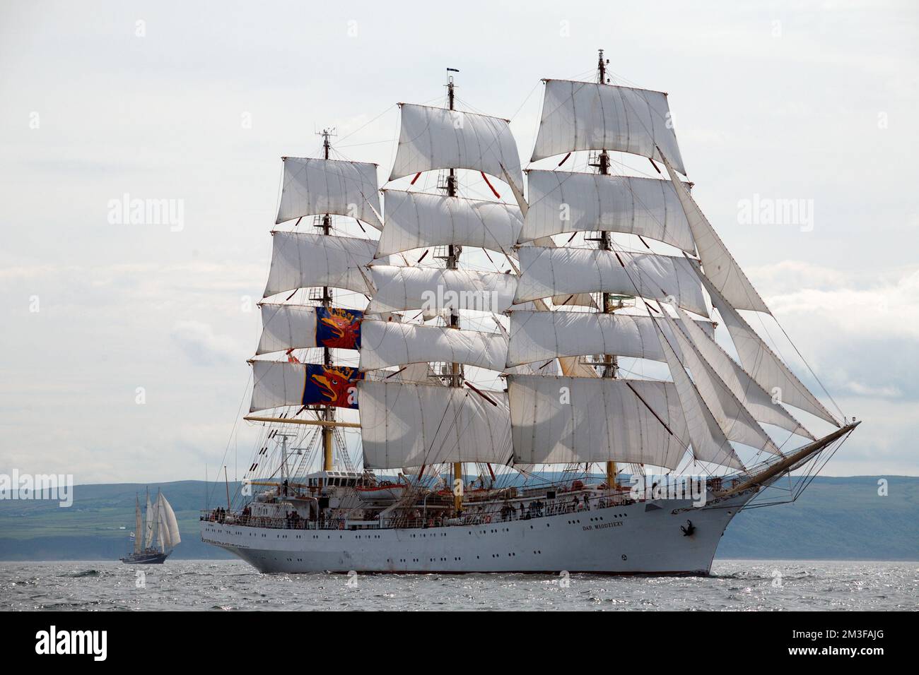 Polish tall ship Dar Mlodziezy, Port Rush, 2008 Stock Photo - Alamy