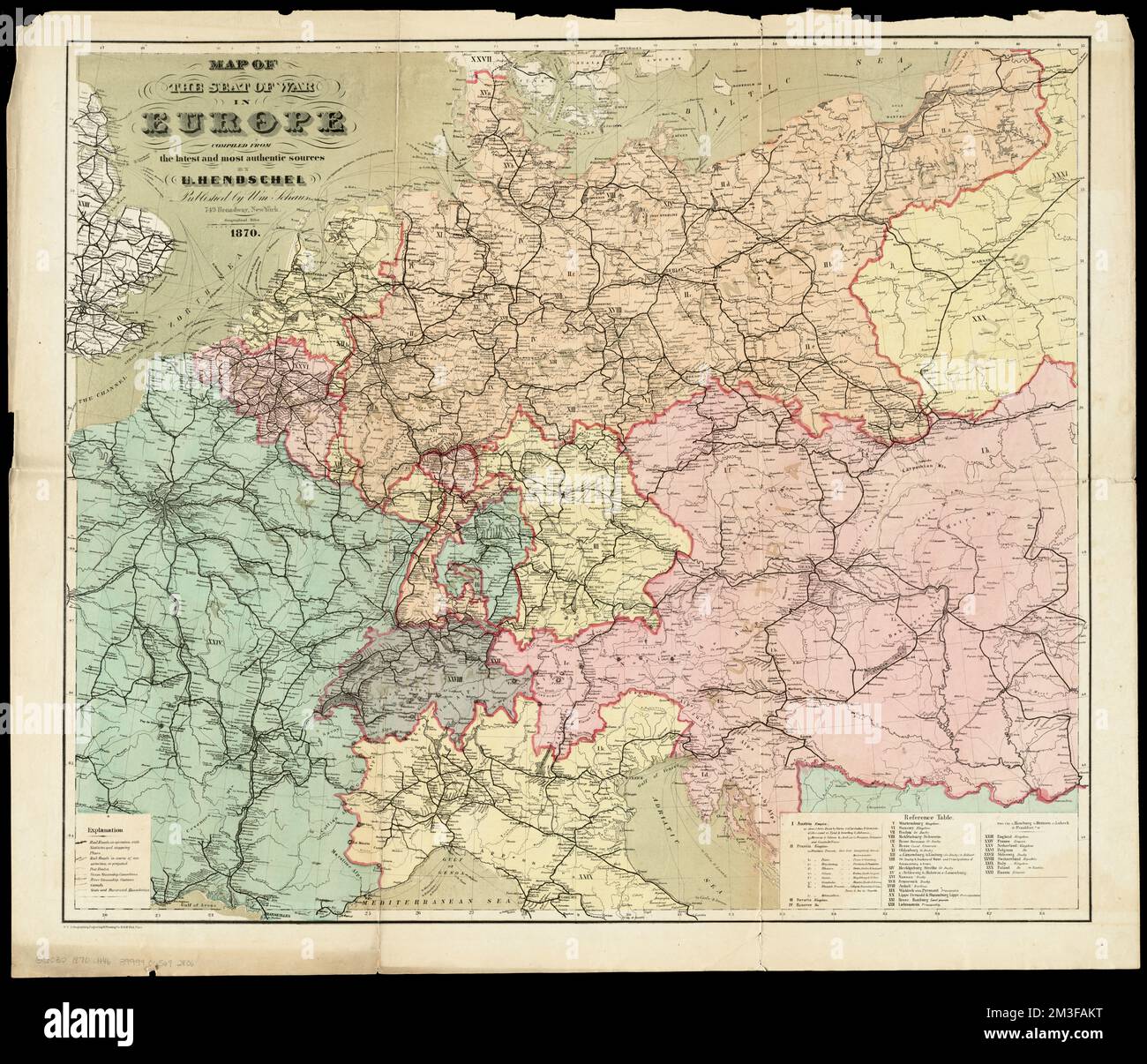 Map of the seat of war in Europe compiled from the latest and most ...