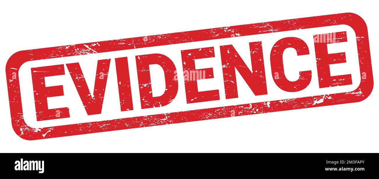 EVIDENCE text written on red rectangle stamp sign Stock Photo - Alamy