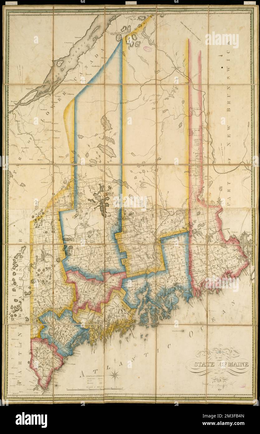 Map of the state of Maine , Maine, Maps, Maine, Administrative and ...