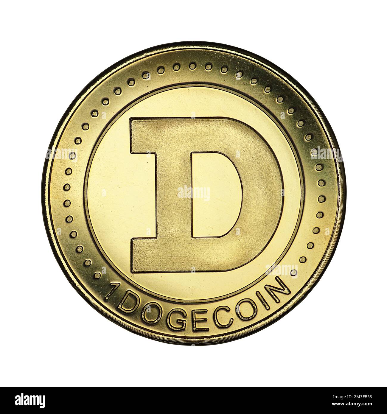 Collectible Coin DogeCoin on a white background Stock Photo - Alamy
