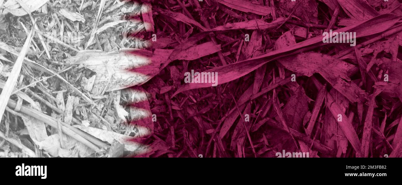 qatar flag texture as background Stock Photo - Alamy