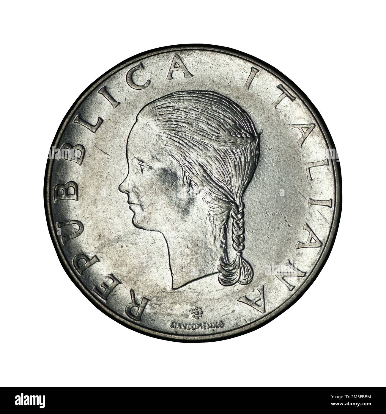 Italy 100 lire 1979 isolated on white Stock Photo - Alamy