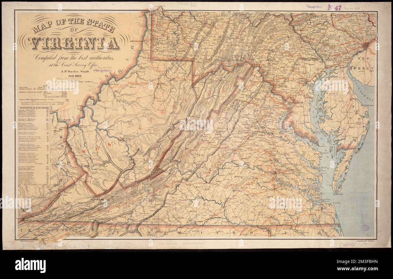 Map of the State of Virginia , Atlantic States, Maps, Virginia, Maps ...