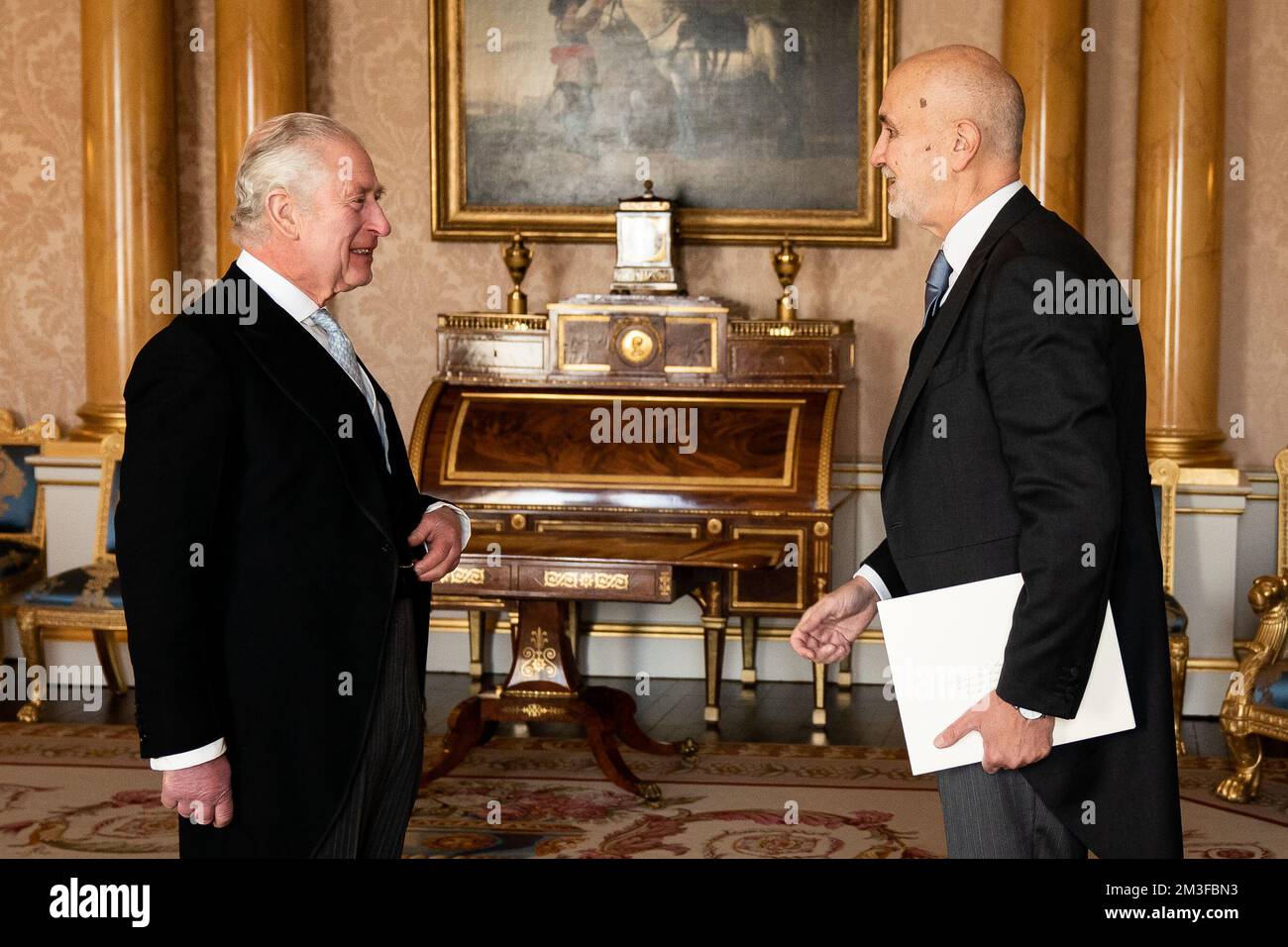King Charles III receives His Excellency Mr. Inigo Lambertini and ...