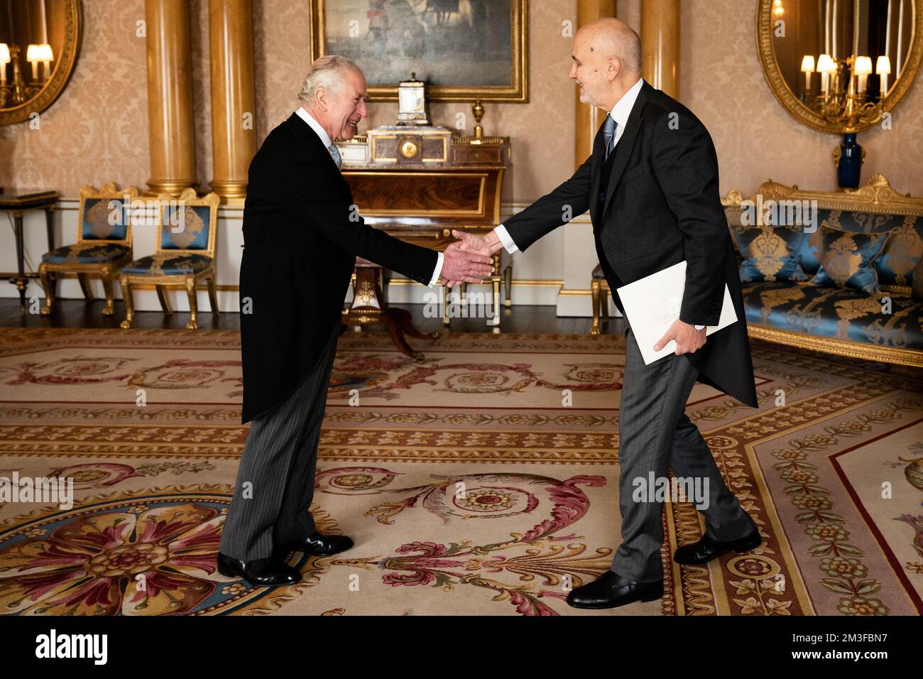 King Charles III receives His Excellency Mr. Inigo Lambertini and ...
