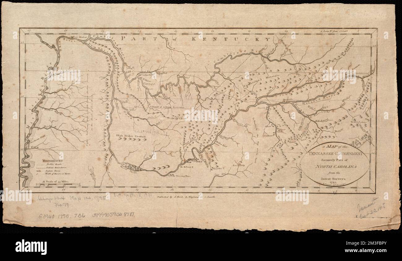 Map tennessee 18th century hi-res stock photography and images - Alamy