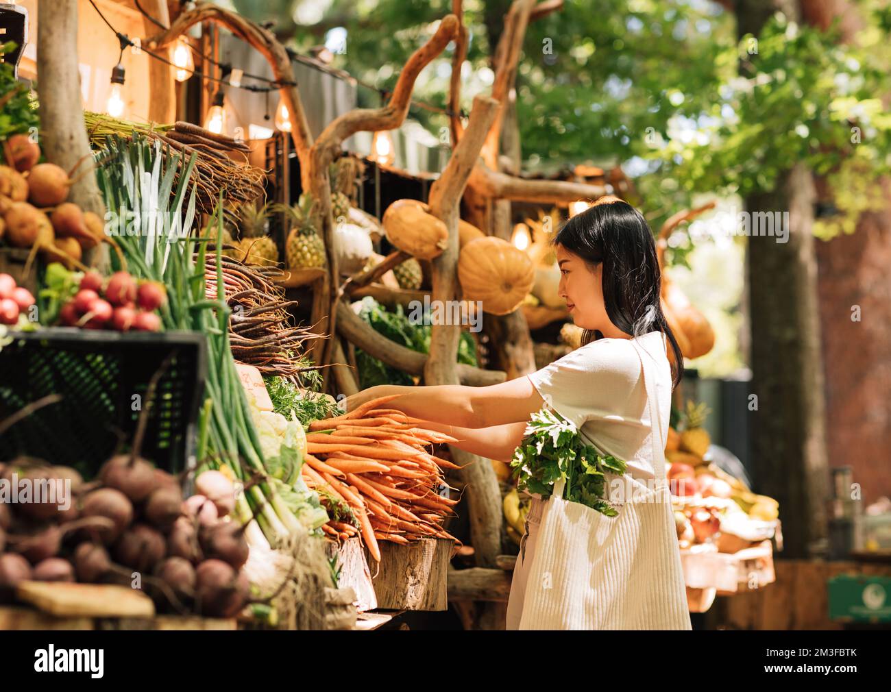 Customer vegetables in bag hi-res stock photography and images - Alamy