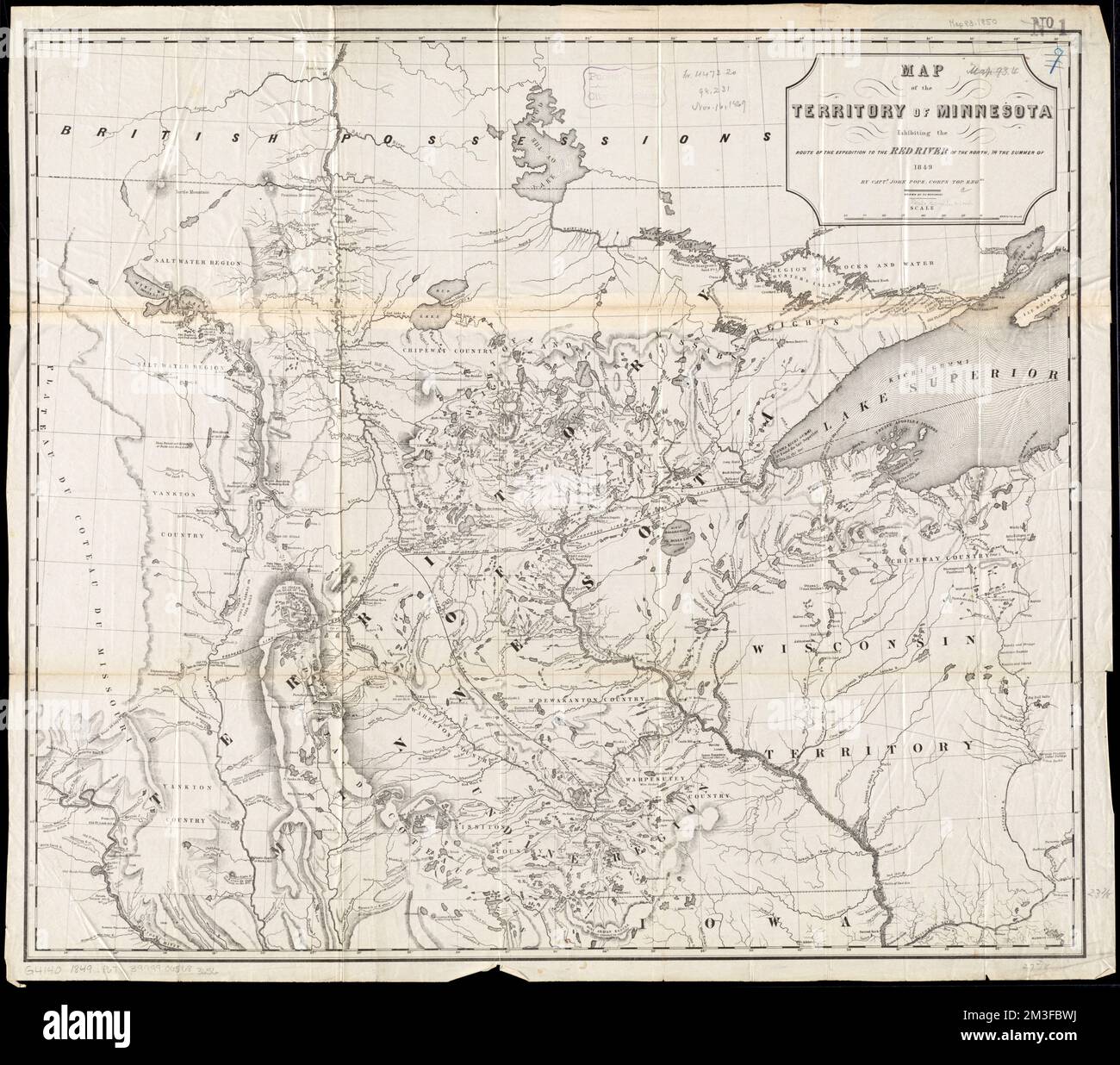 Map of the territory of Minnesota exhibiting the route of the ...