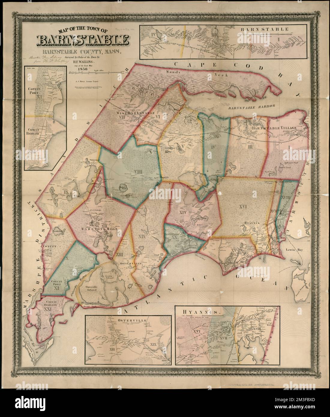 Map of the town of Barnstable, Barnstable County, Mass , Barnstable ...