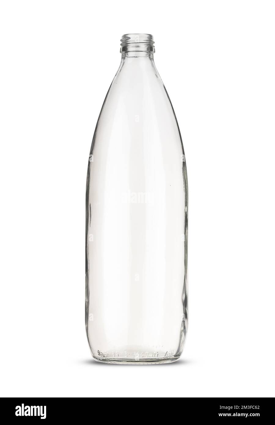 empty glass juice bottle isolated on white background Stock Photo - Alamy