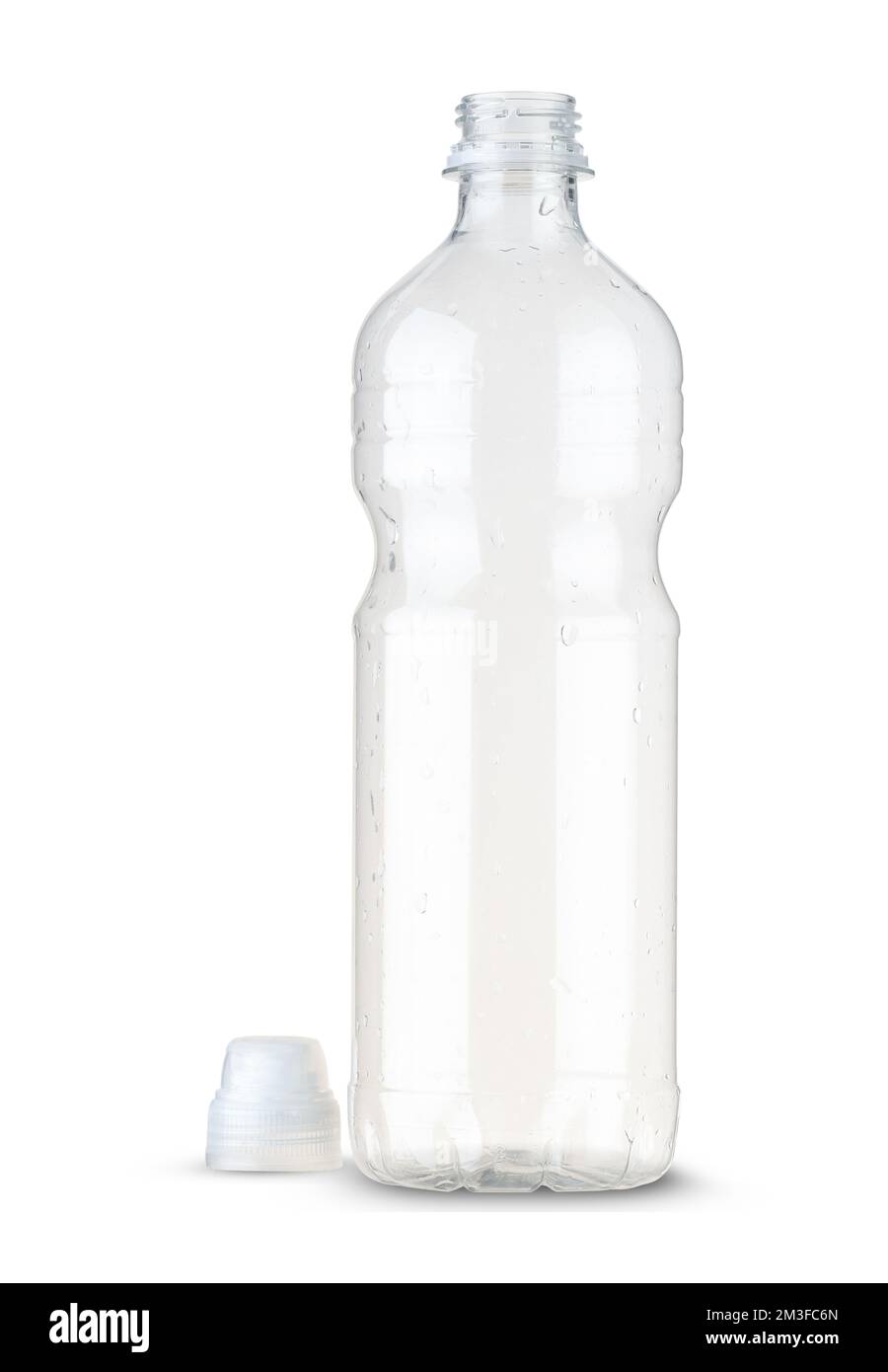 plastic transparent bottle on white background Stock Photo - Alamy