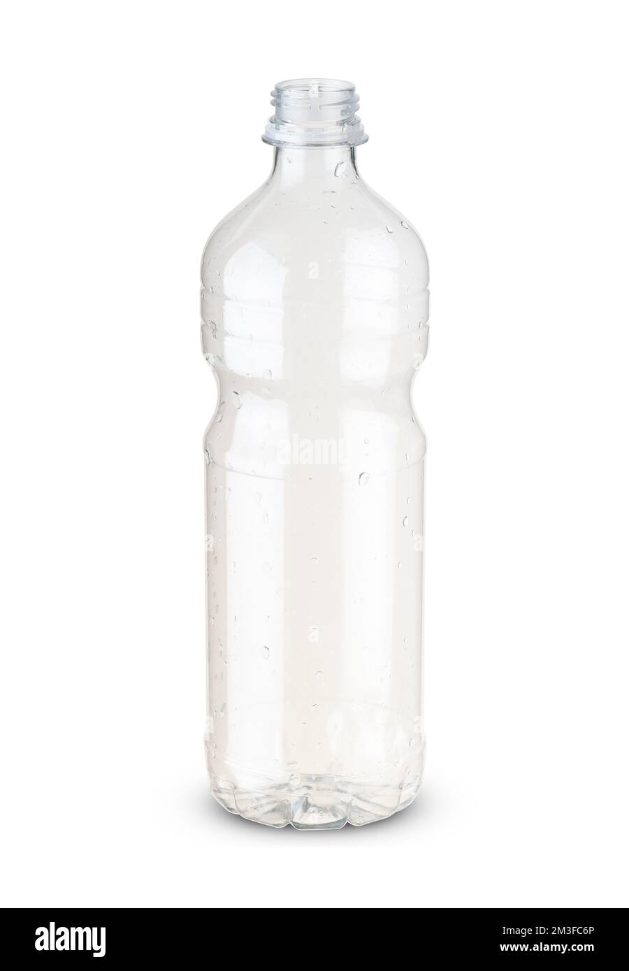 plastic transparent bottle on white background Stock Photo - Alamy