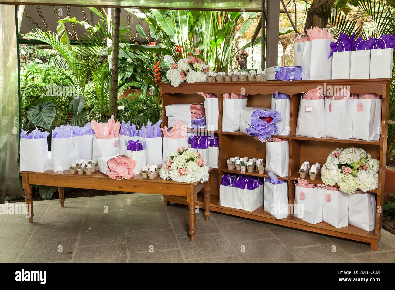Reception Hall, Corner Of The Room Decorated With Gifts For Party ...