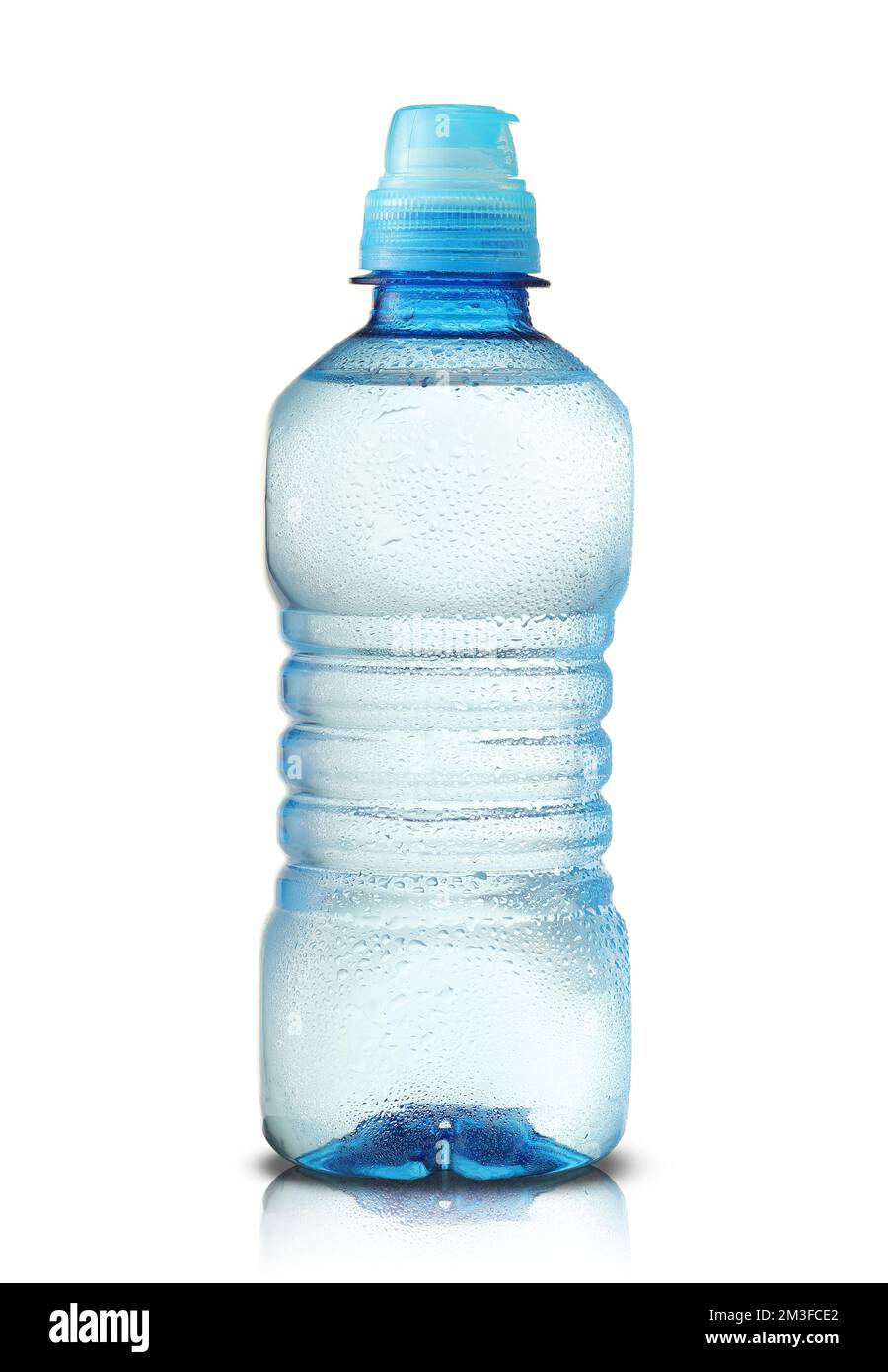 small plastic water bottle with dispenser on white background Stock ...