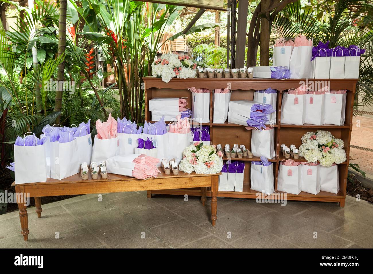 Reception Hall, Corner Of The Room Decorated With Gifts For Party ...