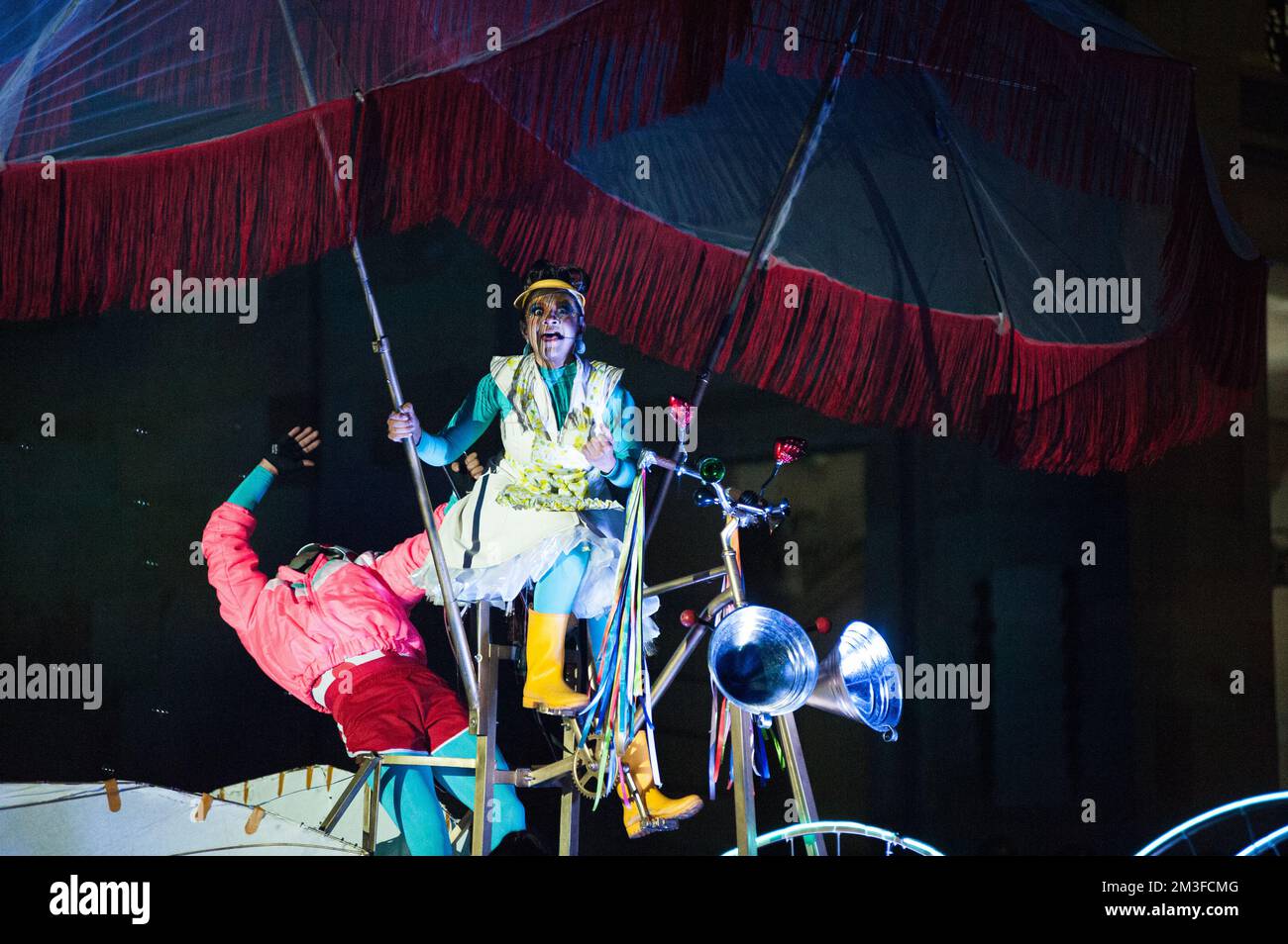 Actors perform during the Christmas play 'The tree of abundance' at ...