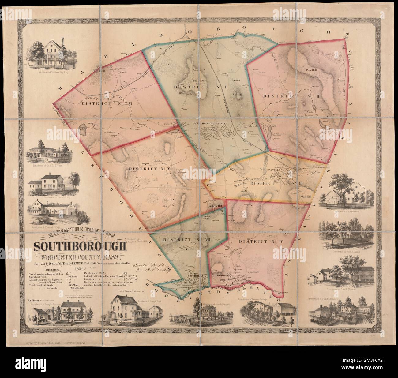 Map of the town of Southborough Worcester County, Mass : surveyed by ...