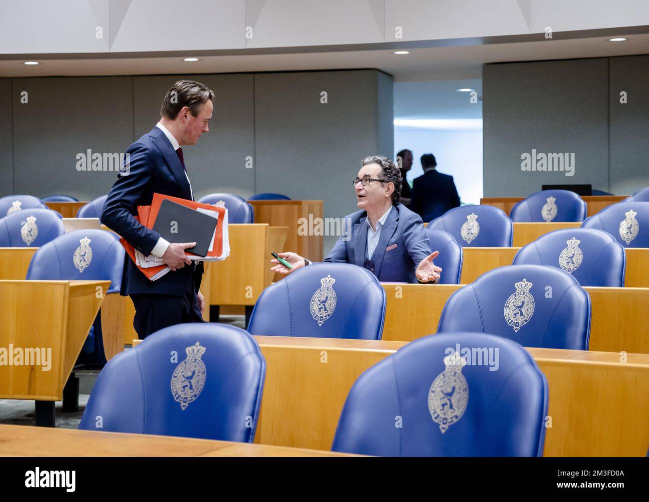 THE HAGUE - Henk Nijboer (PvdA) and Frank Wassenberg (PvdD) prior to ...