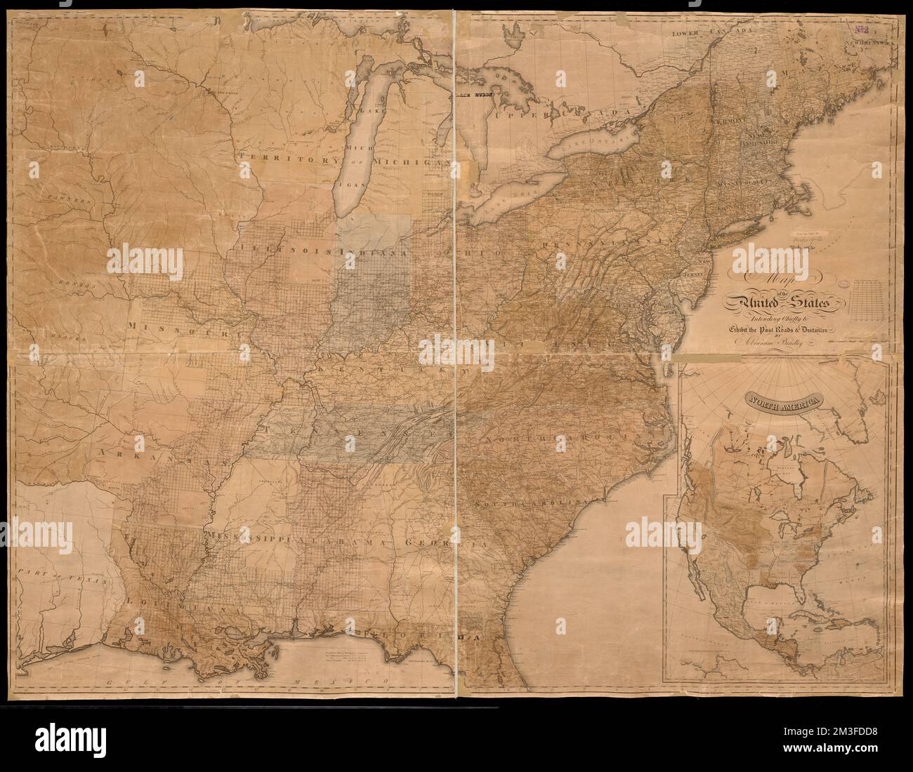 Map of the United States : intending chiefly to exhibit the post roads ...