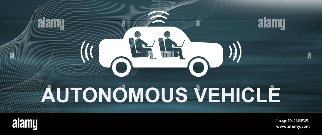Illustration of an autonomous vehicle concept Stock Photo - Alamy