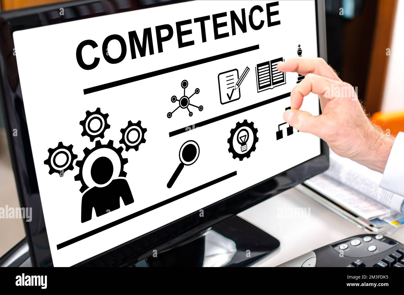 Competence concept shown on a computer screen Stock Photo - Alamy