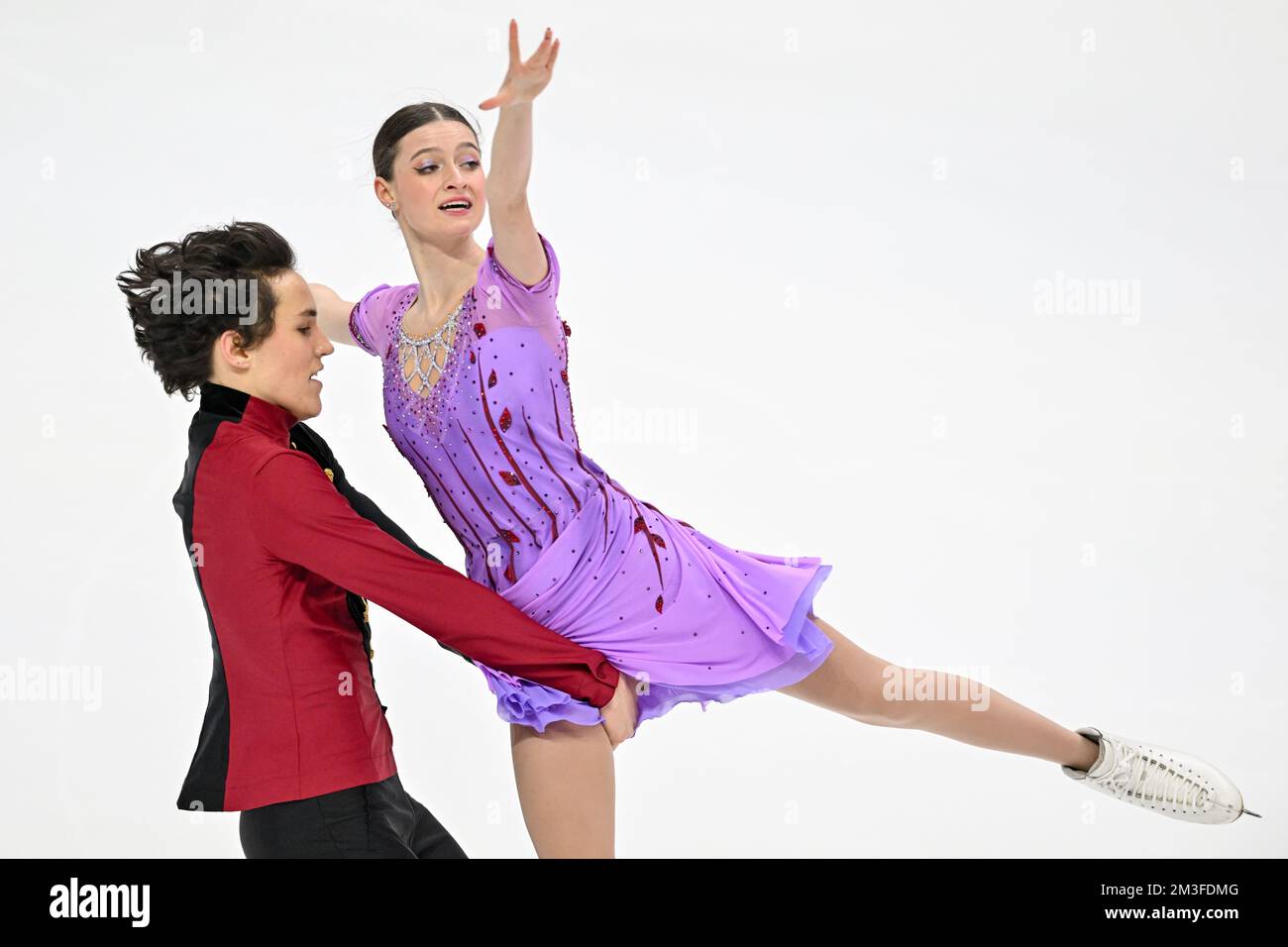 Darya GRIMM & Michail SAVITSKIY (GER), during Junior Ice Dance Practice ...