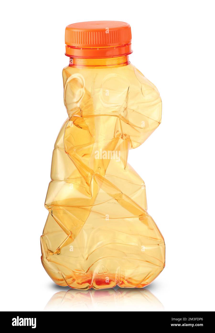 a small plastic drink bottle on a white background Stock Photo - Alamy