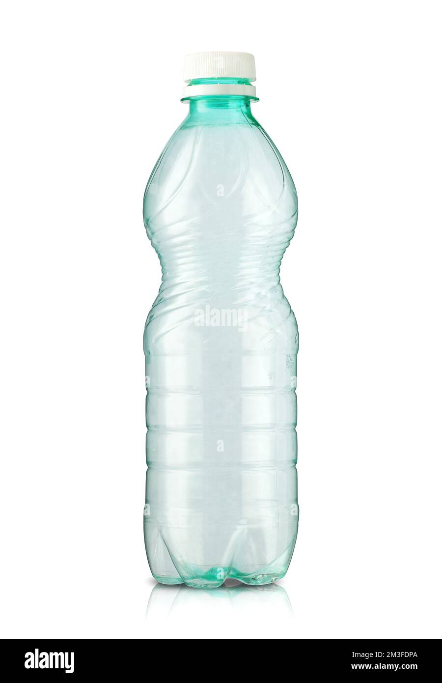 empty plastic water bottle on white background Stock Photo - Alamy