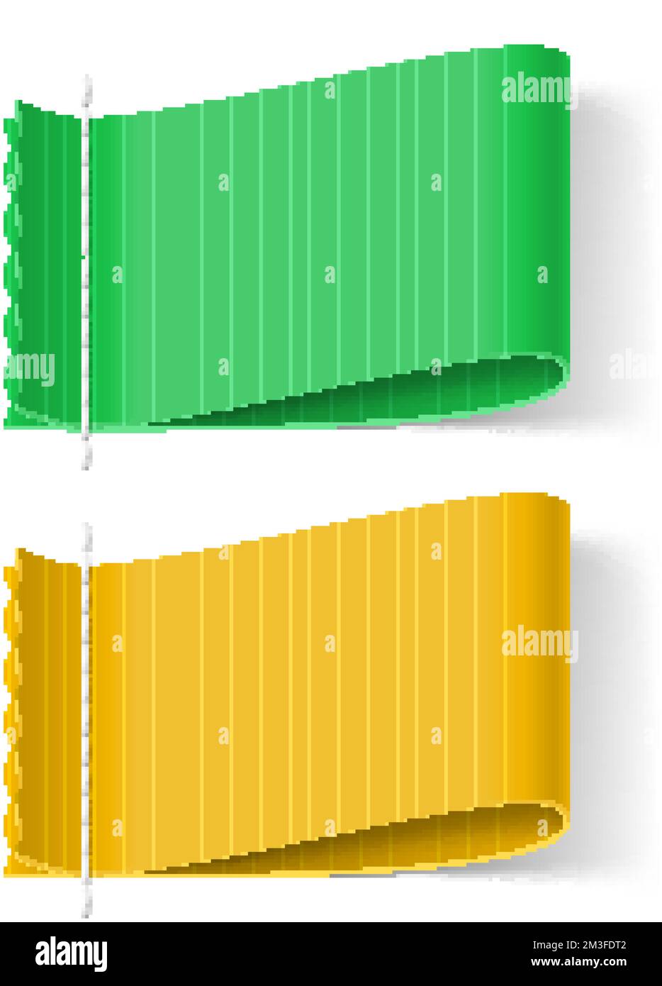 Green and Yellow Clothing Label on White Background. Clothing Fabric ...