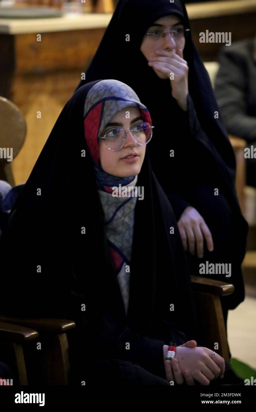 Tehran Tehran Iran 14th Dec 2022 Veiled Female Iranian Fans React