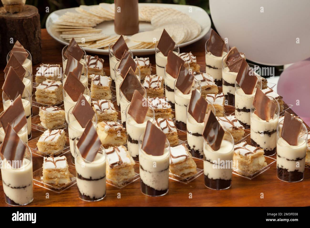Desserts, Individual Presentation For The Guests At The Reception Stock ...