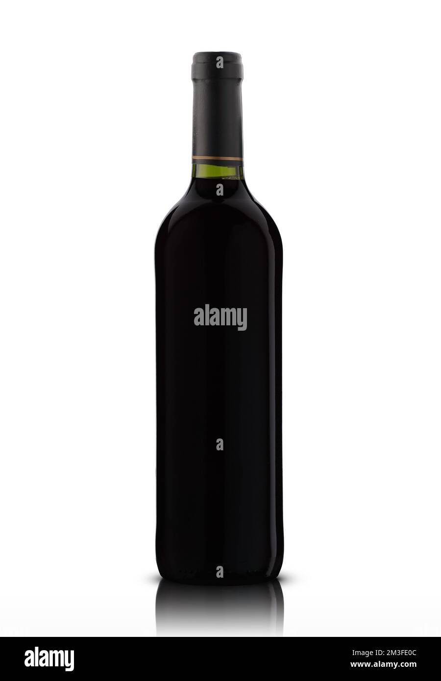 glass bottle with wine on a white background Stock Photo - Alamy