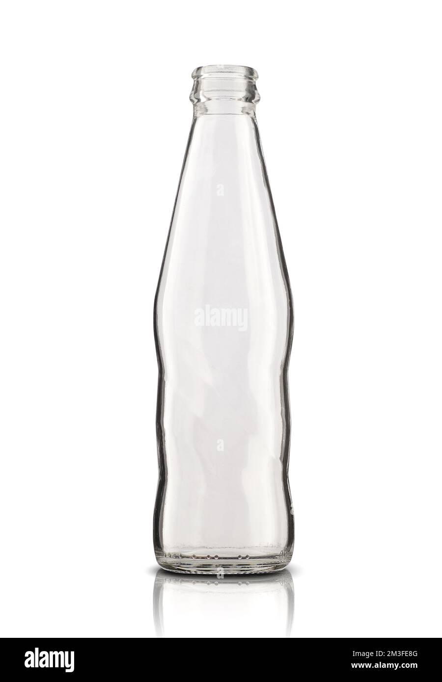 small glass drink bottle on white background Stock Photo - Alamy