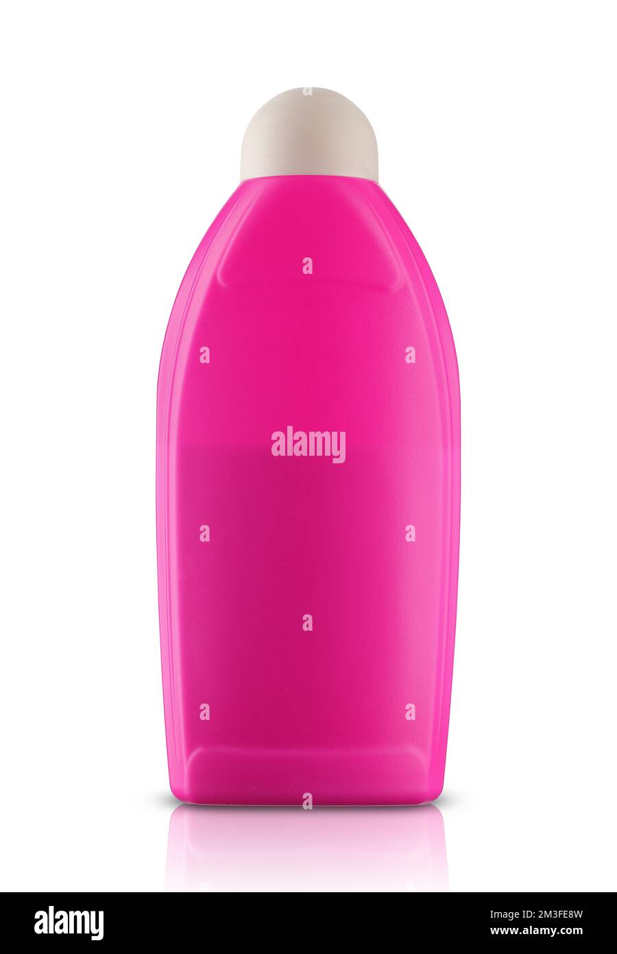 pink plastic bottle with detergent on a white background Stock Photo ...