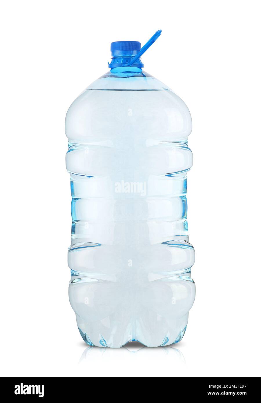 large plastic bottle with spring water on a white background Stock ...